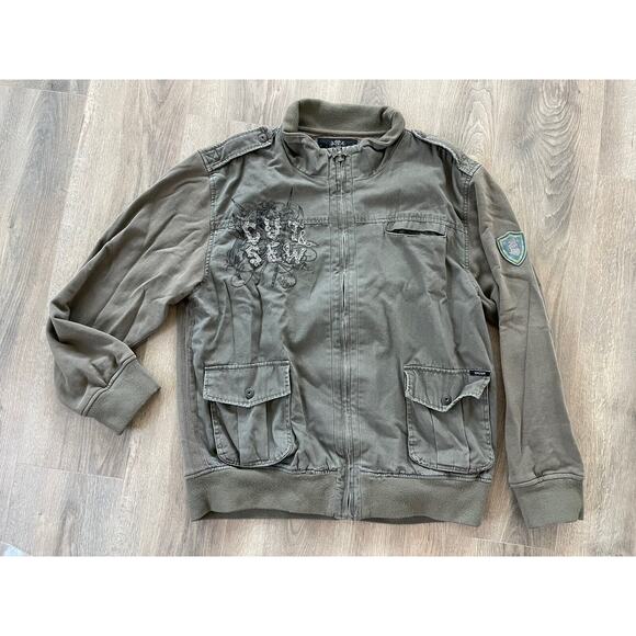 Vintage | Jackets & Coats | Vintage Marc Ecko Jacket Mens Xl Cut Sew ...